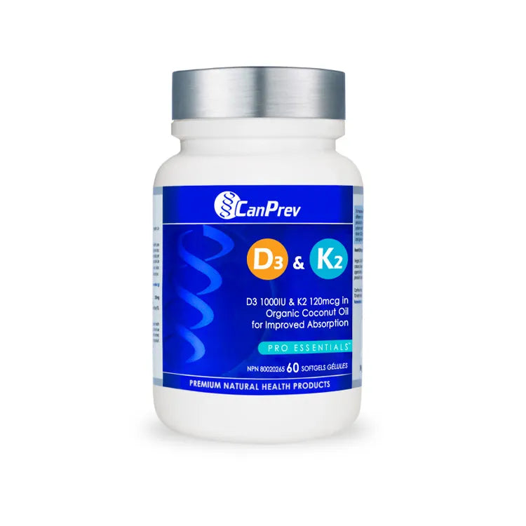 CanPrev, Vitamin D3&K2, 60 Softgels – Ihealth BC