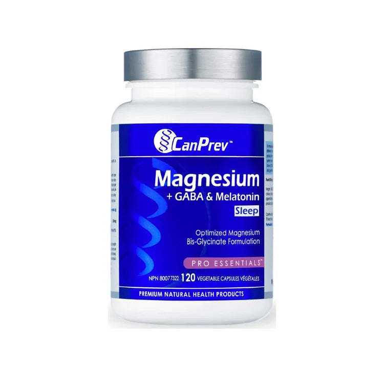 CanPrev, Magnesium + GABA & Melatonin for Sleep, 120 Vegetable Capsule ...