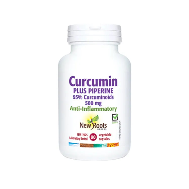 New Roots, Curcumin Plus Piperine, 500 mg, 90 Capsules – Ihealth BC