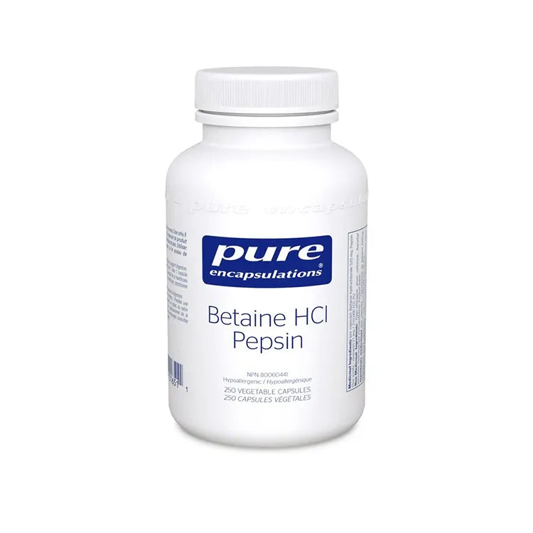 Pure Encapsulations, Betaine HCl Pepsin, 250 Vegetarian Capsules ...
